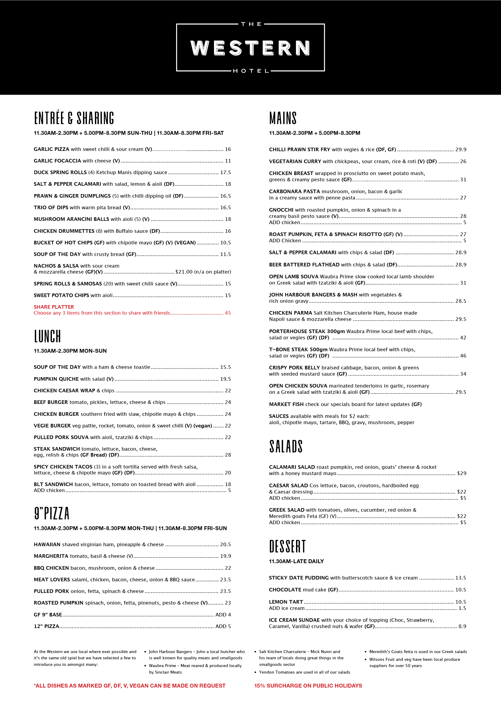 Eat - The Western Hotel - Great Food, Cold Beer, Beer Garden and TAB in ...